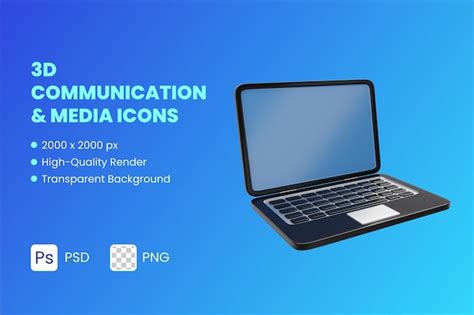 Premium Psd D Icon Illustration Laptop