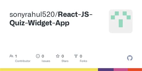 GitHub Sonyrahul520 React JS Quiz Widget App