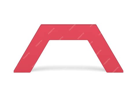 Premium Vector Red Architectural Angled Arch Geometric Podium 3d