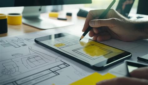 Premium Ai Image Innovating The Future Closeup Of Ux Developer And Ui