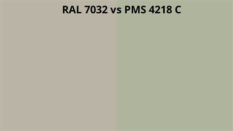 Ral 7032 Vs Pms 4218 C Ral Colour Chart Uk