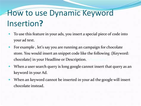Dynamic Keyword Insertion PPT