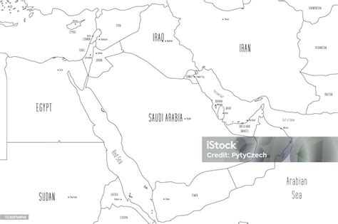 Arabian Peninsula Blank Map