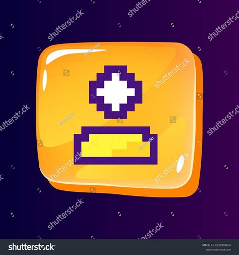 Avatar Glossy Ui Button Pixelated Color Stock Vector Royalty Free