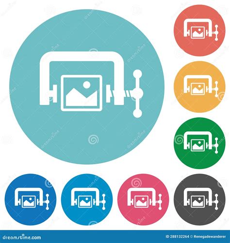 Image Compression Solid Flat Round Icons Stock Illustration Illustration Of Equipment