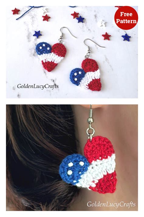 6 American Flag Inspired Projects Crochet Pattern Jewelry