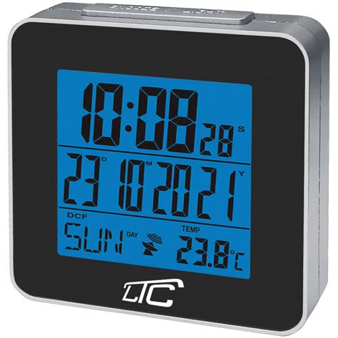 BUDZIK Z TERMOMETREM STEROWANY RADIOWO LED CZARNY LXSTP04C Cena
