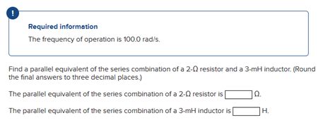 solved required informationthe frequency of operation is