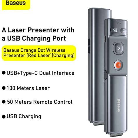Baseus Wireless Presenter With Laser Pointer Lankagadgetshome 94 778 39 39 25 Cheapest