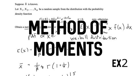 Method Of Moments Estimation Example 2 Youtube