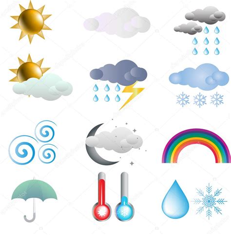 Weather Icon Set Stock Vector Ozgers 6885440