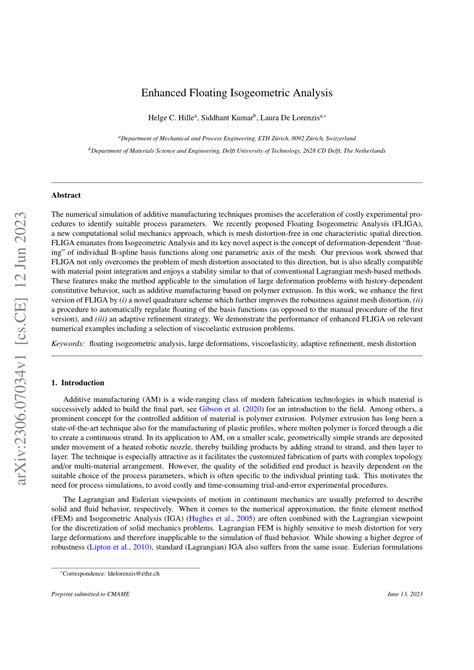 Pdf Enhanced Floating Isogeometric Analysis