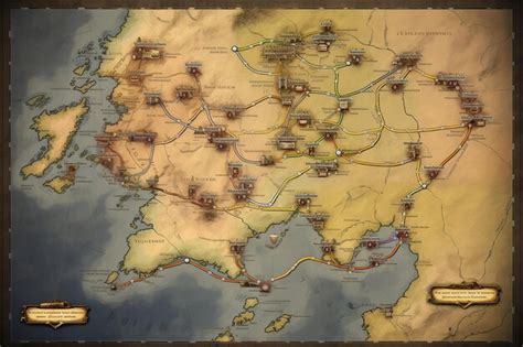 Premium Photo Routes Map With Scenic Coastal Drives