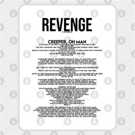 Creeper Aw Man Lyrics Minecraft Sticker Teepublic