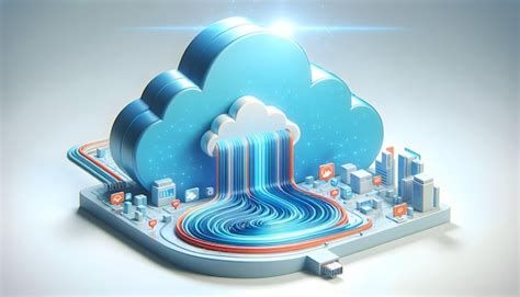 premium photo 3d flat icon as cloud data stream visualizing a stream