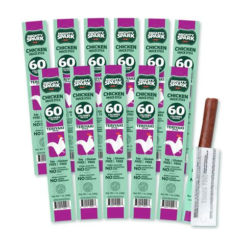 Mighty Spark Chicken Snack Sticks Teriyaki 6g Of