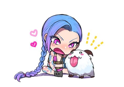 Jinx And Poro League Of Legends Drawn By Wosashimi Danbooru