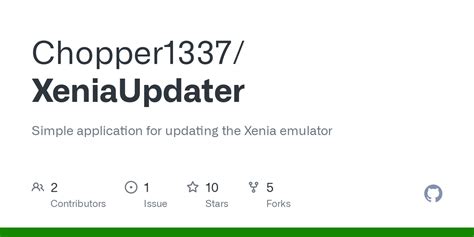 Github Chopper1337xeniaupdater Simple Application For Updating The