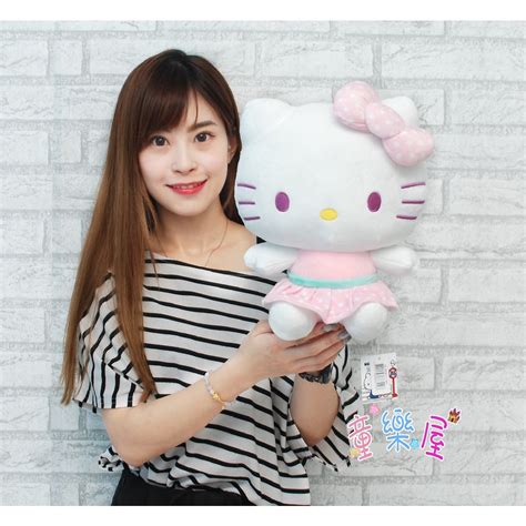 現貨kitty娃娃~kitty禮物袋~乾燥花~正版授權~凱蒂貓~三麗鷗kitty~kitty大娃娃~kitty玩偶 蝦皮購物
