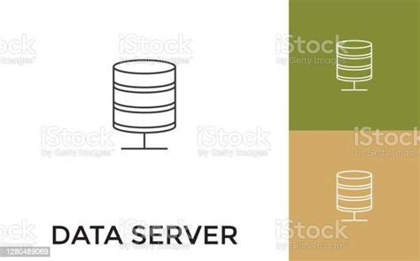 제목으로 편집 가능한 데이터 서버 씬 선 아이콘입니다 모바일 응용 프로그램 웹 사이트 소프트웨어 및 인쇄 미디어에 유용합니다 0명에 대한 스톡 벡터 아트 및 기타 이미지