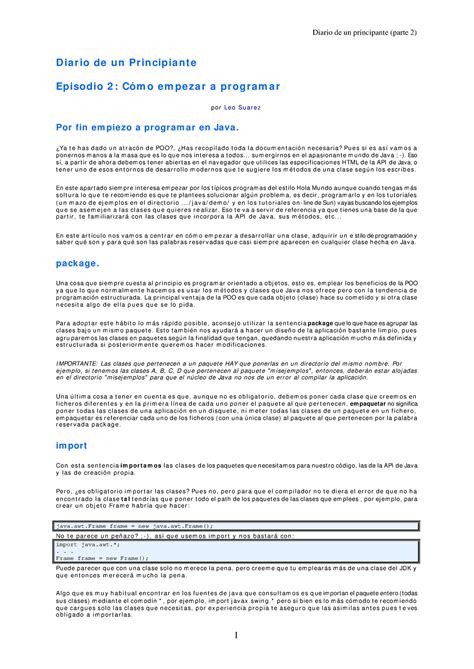 Como Empezar A Programar En Java Diario De Un Principante Parte 2 1
