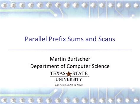 ppt parallel prefix sums and scans powerpoint presentation free