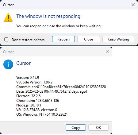 Severe Performance Issues With Cursor Running Slowly Freezing