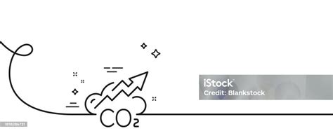 Co2 가스 라인 아이콘입니다 이산화탄소 배출 표시 컬이 있는 연속 라인 벡터 0명에 대한 스톡 벡터 아트 및 기타 이미지