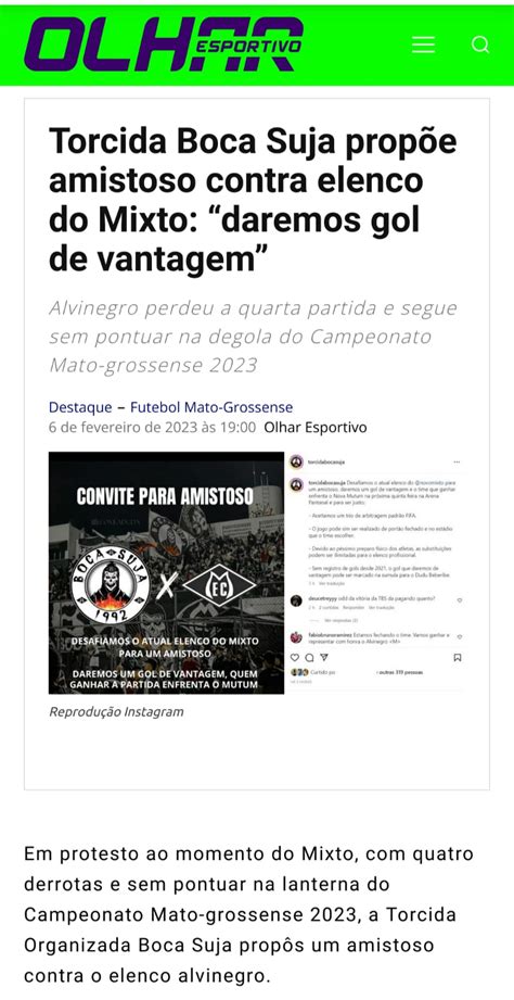 Protesto Desafio Da Boca Suja Ao Elenco Do Mixto Viralizou Mixtonet