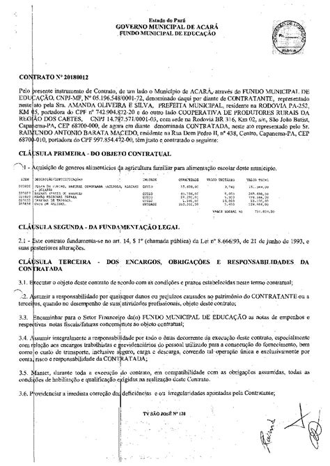 Contrato 20180012 Fme Assinado Assinado Prefeitura Municipal De Acará