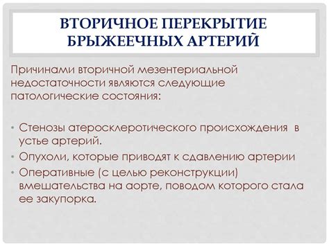 Острый артериальный мезентериальный тромбоз презентация онлайн