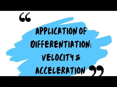 Differentiation Rate Of Change YouTube