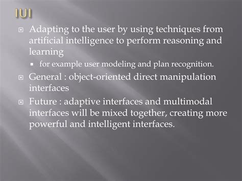 Ppt واسط کاربر هوشمند Intelligent User Interface Powerpoint