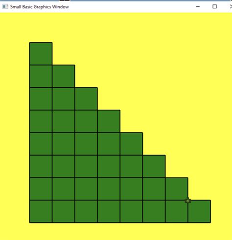 Turtle Graphics Squares Like Stairs Stack Overflow