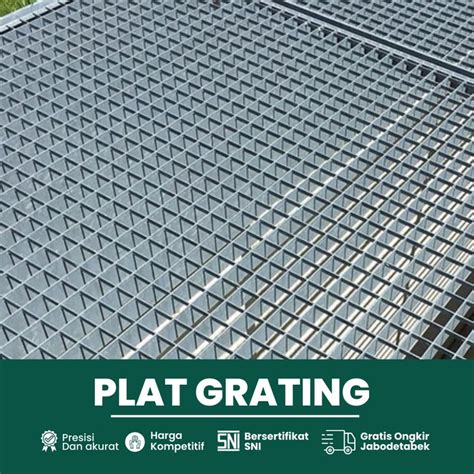 Jual Plat Grating Polos 25mm X 90cm X 5mm X 6m Sni Plain Steel Grating Shopee Indonesia