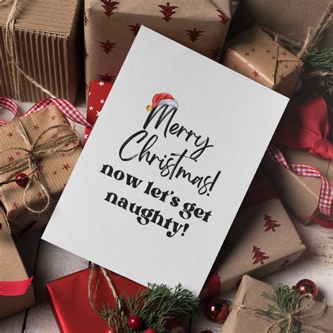 Printable Naughty Christmas Card Instant Download Etsy