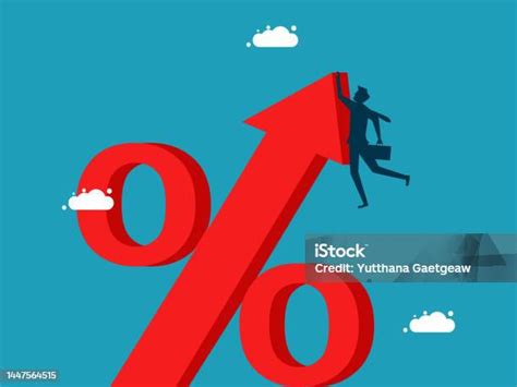 금리 인상의 위기 백분율 기호에서 떨어지는 사업가 불황 파산 가격에 대한 스톡 벡터 아트 및 기타 이미지 가격 감소 경제 Istock