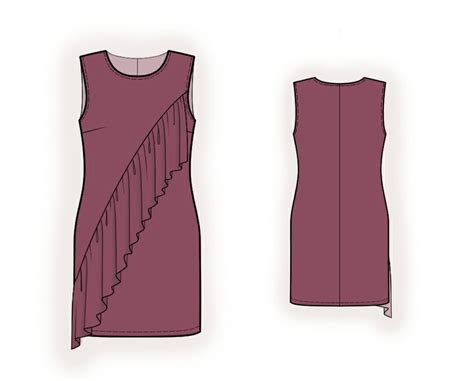 Dress With Flounce Sewing Pattern 4009 Made To Measure Sewing