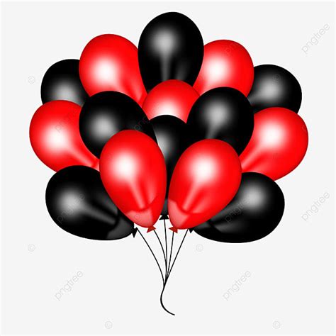 Vectores E Ilustraciones De Globos Rojos Negros Png Para Descargar