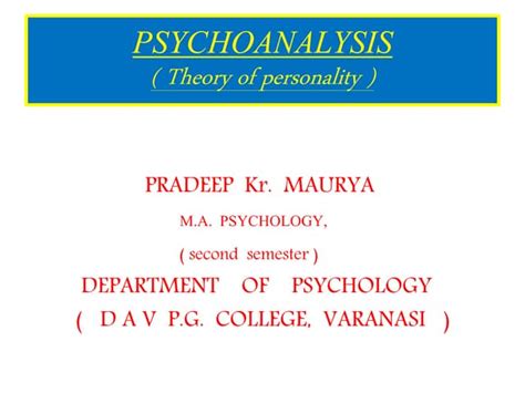 Psychoanalysis Pptx