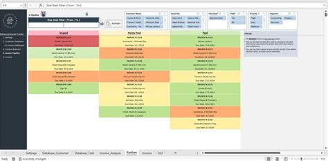 Advanced Invoice Tracker Excel Template Invoice Tracking Spreadsheet Sales Analysis Template