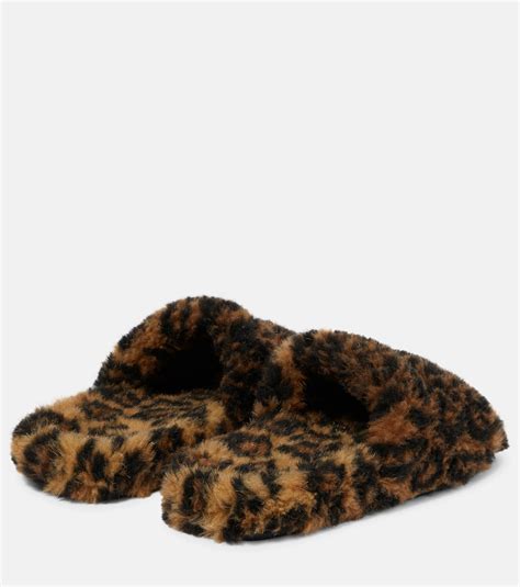 Balenciaga Furry Faux Fur Slides Balenciaga