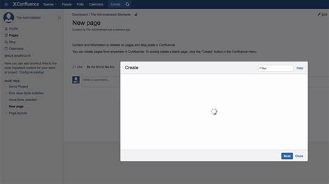 Create A Page Learn Atlassian Confluence 3 Youtube