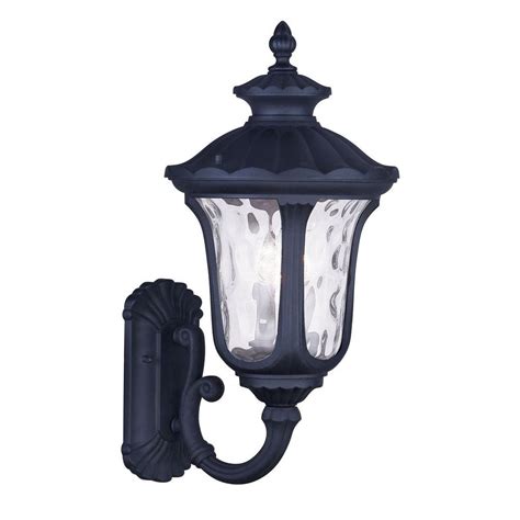 Livex Lighting Providence Wall Mount 3 Light Black Outdoor Incandescent