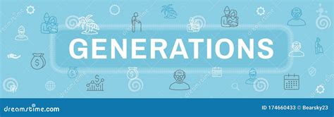 Generations And Aging Web Header Banner And Icon Set Stock Vector Illustration Of Generational Generations And Aging Web Header Banner And Icon Set Stock Vector Illustration Of Generational