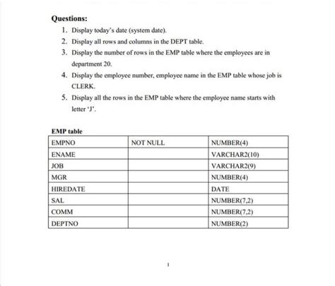 solved questions 1 display today s date system date 2