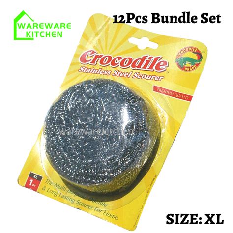 12pcs Pack Xl Stainless Steel Scourer Winding Scrubbers Stubborn Stains