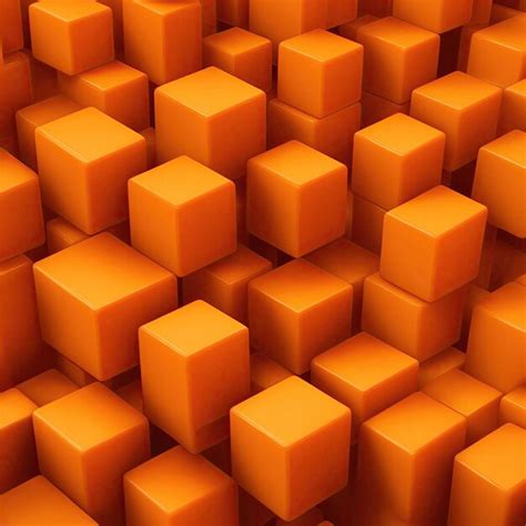 Premium Photo Abstract Orange Cubes Background