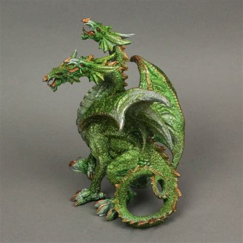 Everspring Glittery Metallic Green Three Headed Hydra Angry Dragon