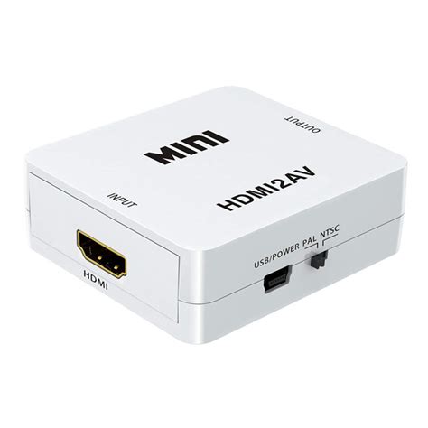 Convertidor Hdmi A Av Tipo Rca Con Alimentación Mini Usb Vcom Hdmi V1